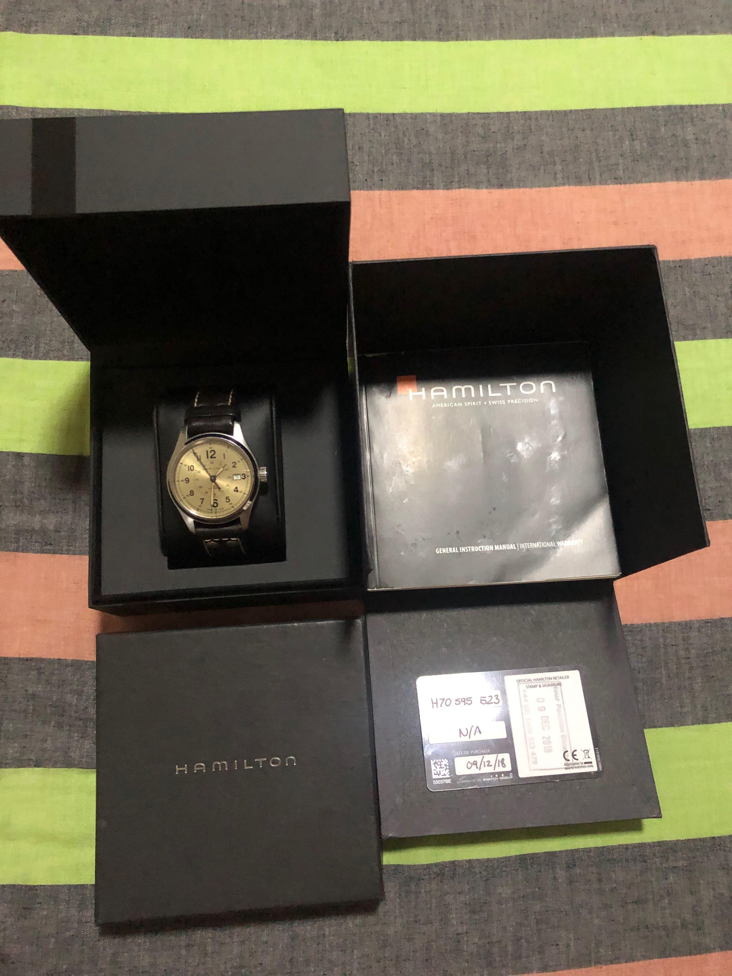 Hamilton khaki automatic men’s watch, Luxury, Watches on Carousell