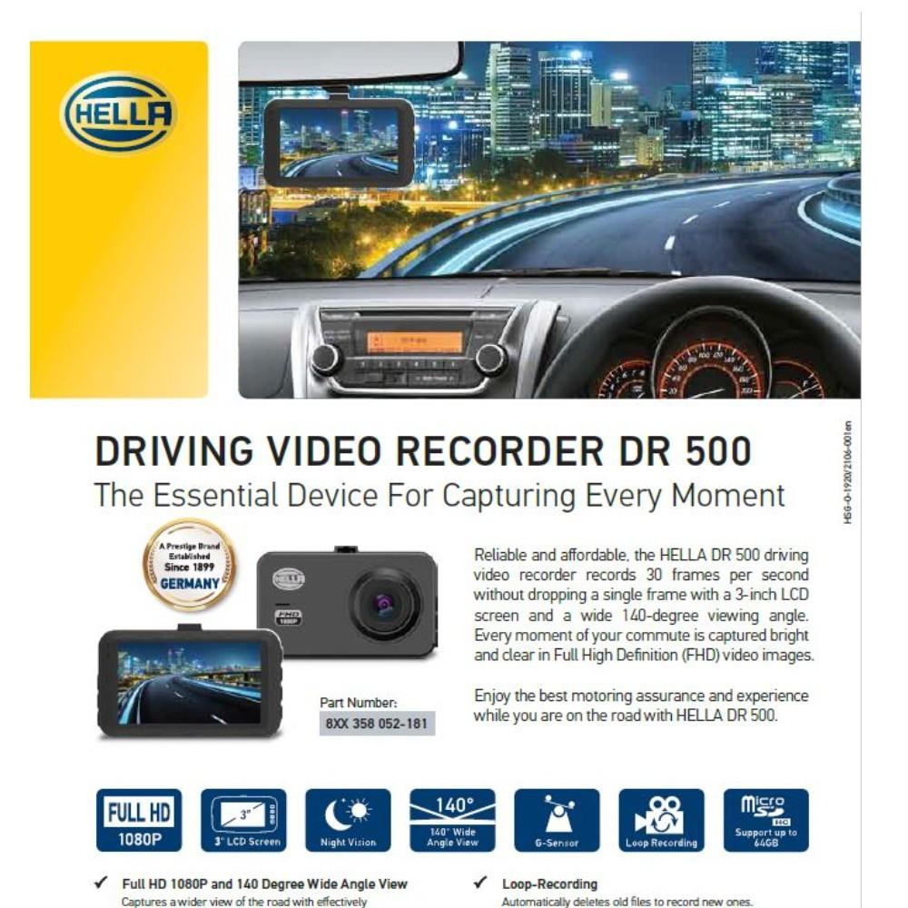 Hella DR500 Camera Recorder, Car Accessories, Accessories on Carousell