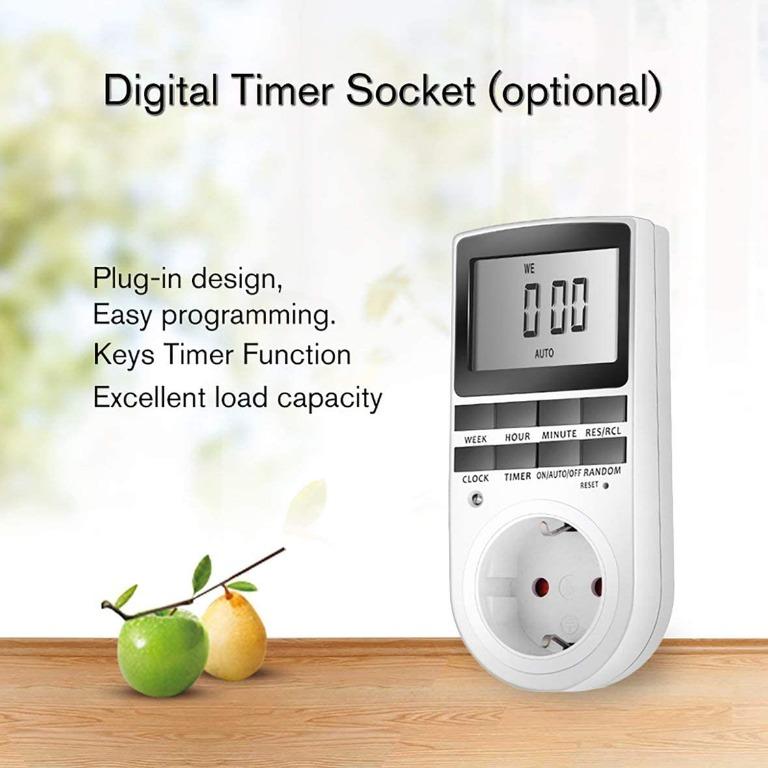KWE-TM02 Electronic Digital Timer Plug Kitchen Timer Plug 230 V 50 Hz 7 ...
