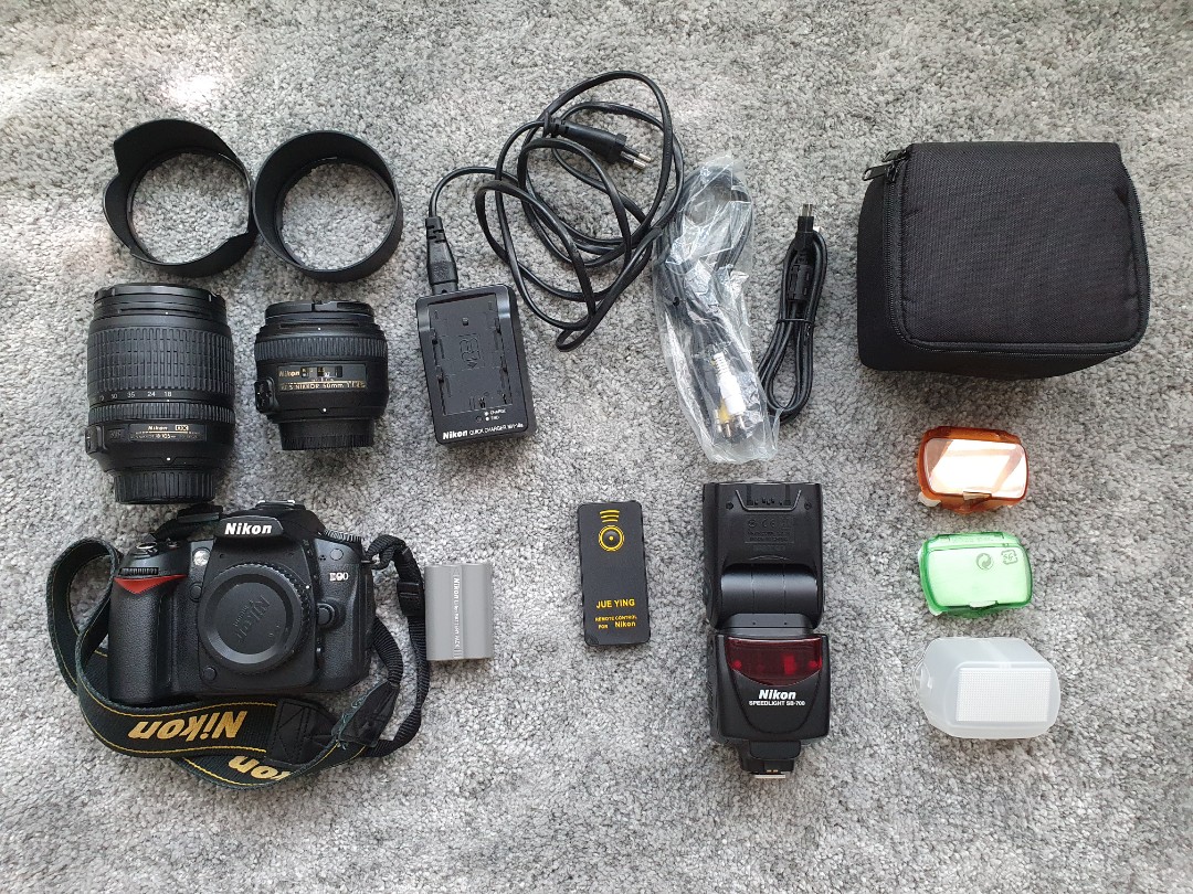 Nikon D90 Set, Photography, Cameras on Carousell