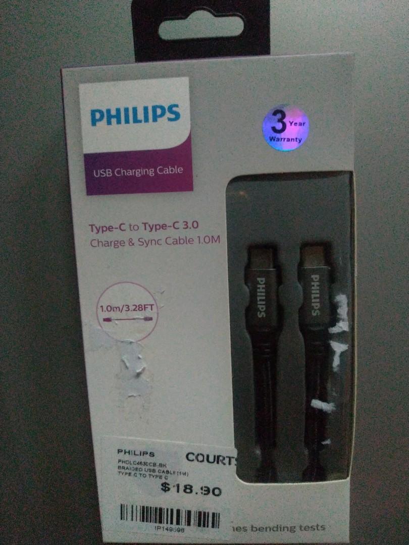 Philips Type-C to Type-C cable, Mobile Phones & Gadgets, Mobile ...
