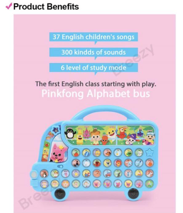 Pinkfong Alphabet Bus, Babies & Kids, Infant Playtime on Carousell