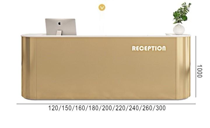 PO TITANIUM GOLD / SILVER HIGH GLOSS SOLID WHITE WOOD CABINET CASHIER ...