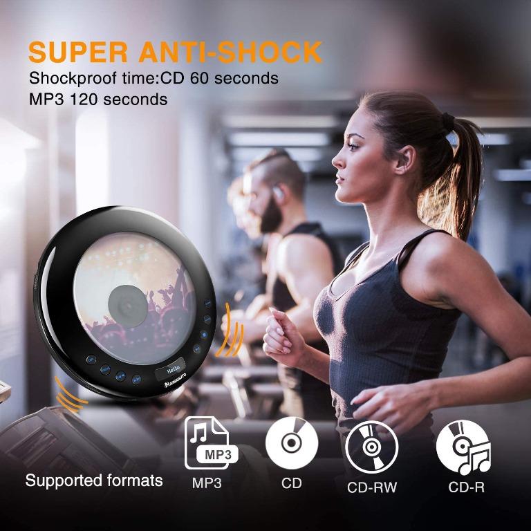 Portable CD Player with FM Transmitter, 18 Hours, Audio, Portable Music ...