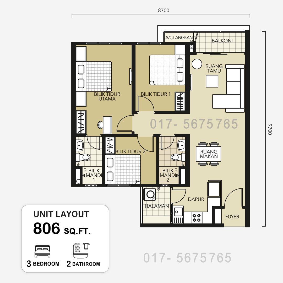 Residensi MH Platinum 2 / Merdu - Rumawip - Residensi Wilayah, Property ...