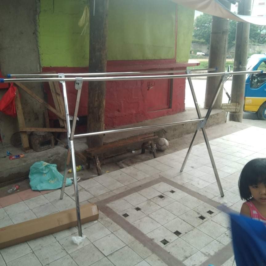 Sampayan stainless Foldable, Furniture & Home Living, Outdoor Furniture ...