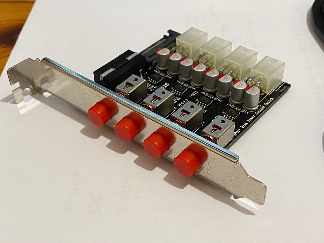 SATA 電源開關卡 SATA Power switch, 電腦＆科技, 電腦周邊及配件, 硬碟及儲存器 - Carousell