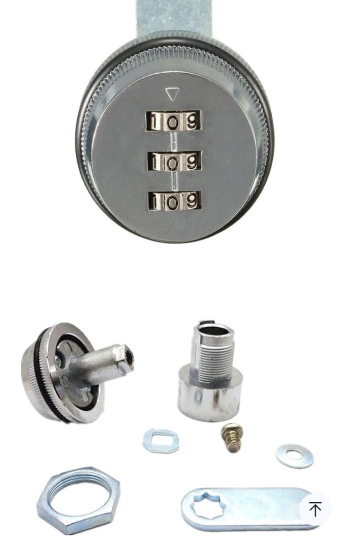 Silver 3 Digit Combination lock for letterbox, Furniture & Home Living ...