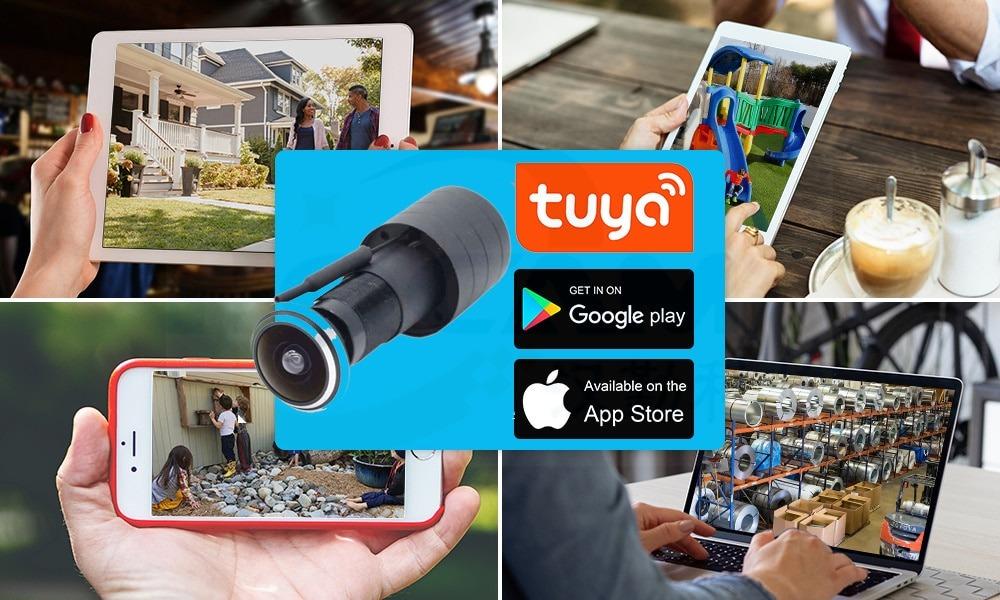 Smart Door Eye Hole Security 1080P HD Onvif Wide Angle CCTV Network ...