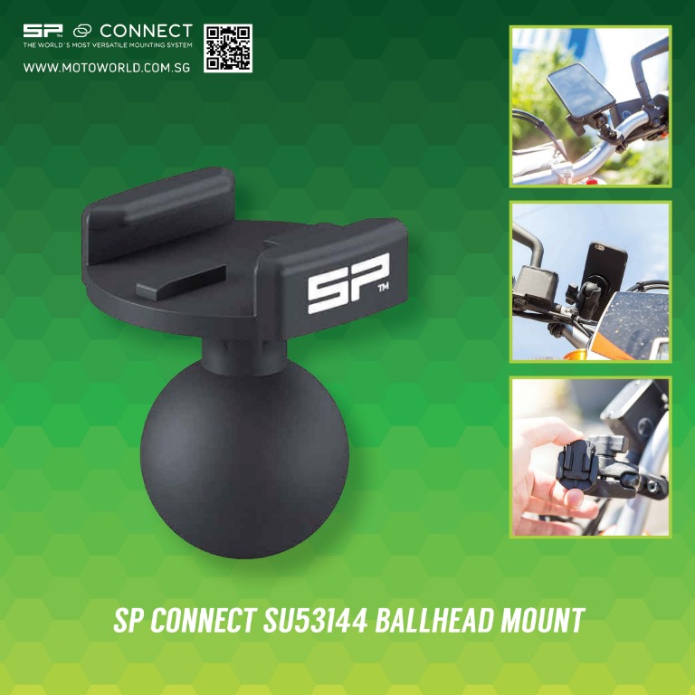 SP Connect Motorcycle Ball Head Mount (Ram Mount Adaptor Conversion ...