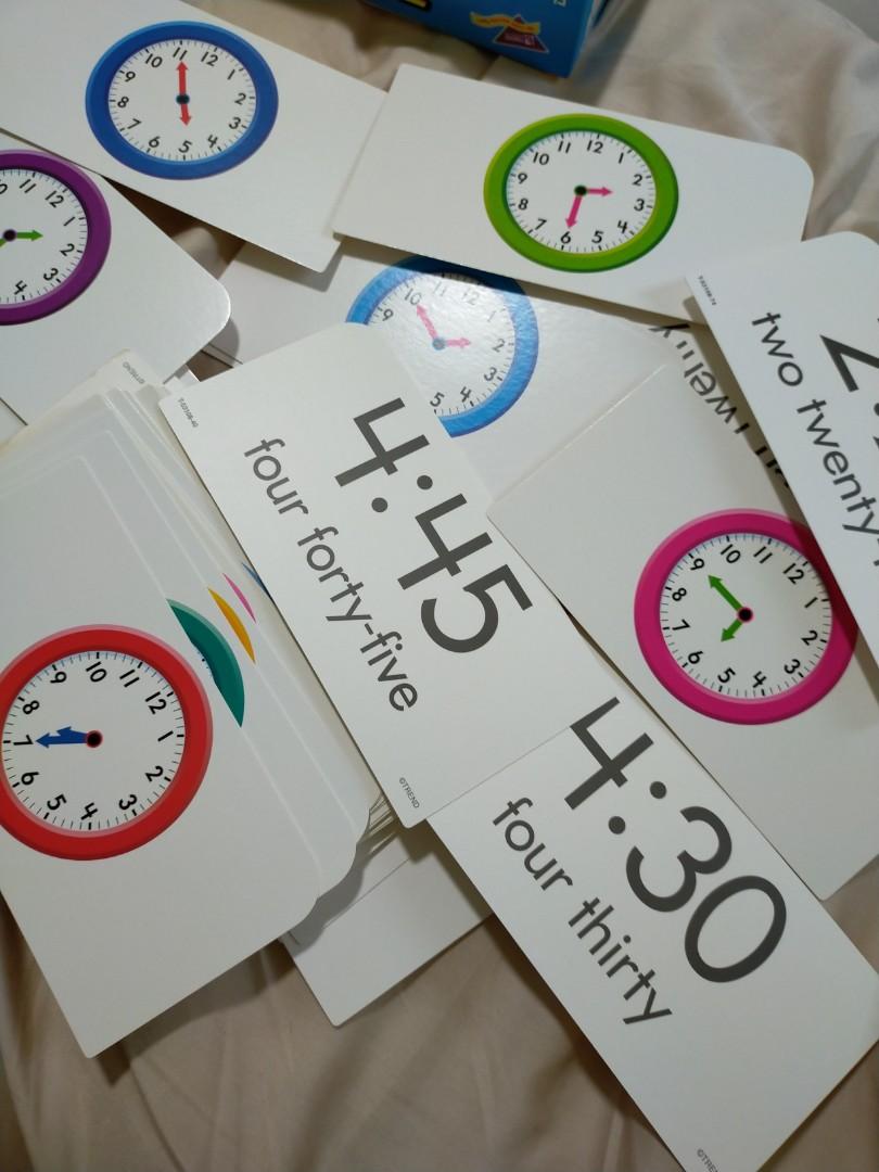 Telling Time flashcards by trend enterprises, Hobbies & Toys, Books ...