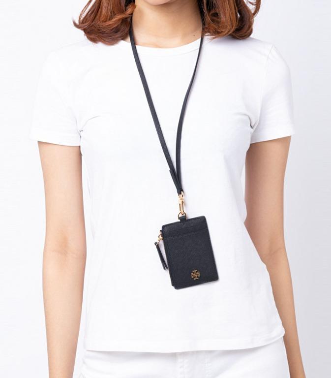 New Tory Burch Original Lanyard with zipper / Hanging bag / work ID ...