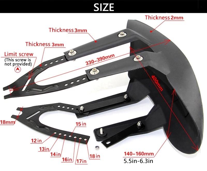 Universal Rear Fender / Mudguard / Splash guard, Motorcycles ...