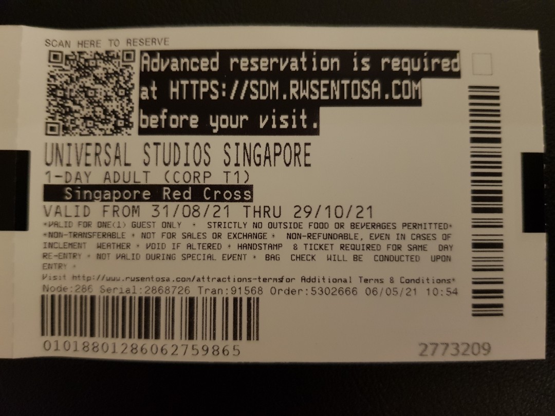 Universal Studios Singapore 1-Day Adult (Corp T1) Ticket Package ...