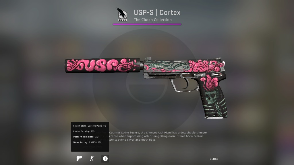 USP-S | Cortex (Battle-Scarred) CSGO Skin, Video Gaming, Video Games ...