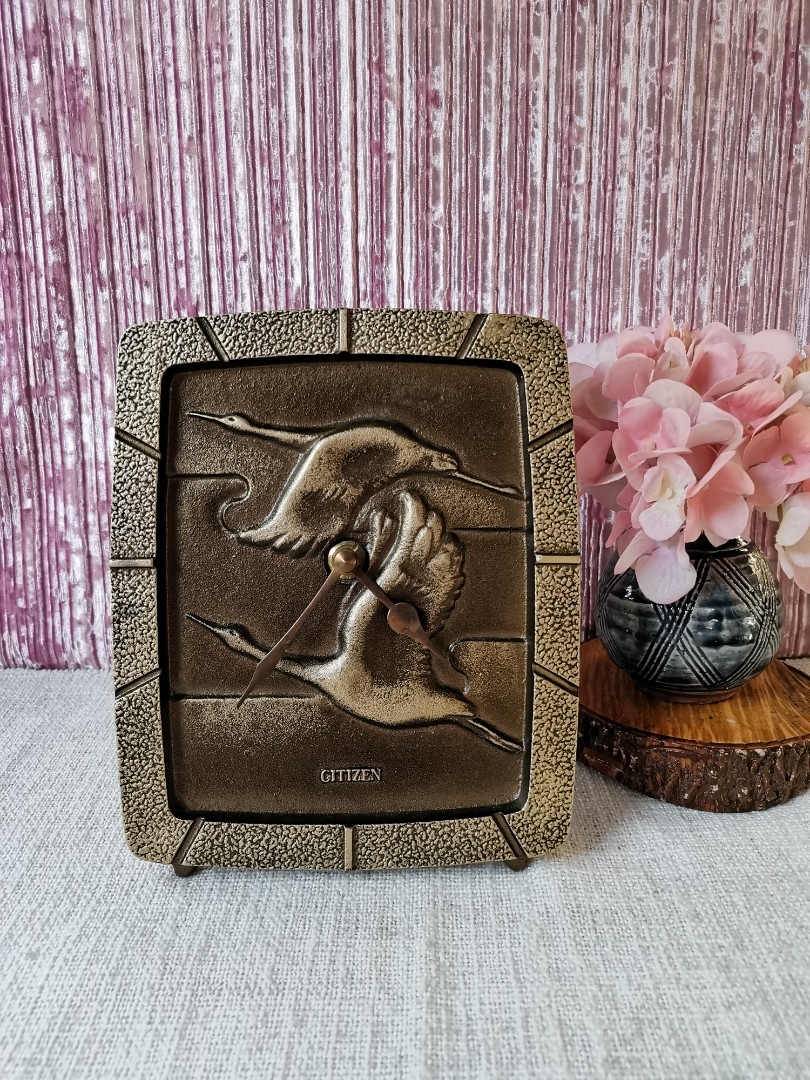 Vintage Crane Table Clock, Furniture & Home Living, Home Decor, Clocks ...