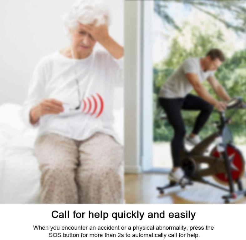 Wireless Emergency call device， with One-Button Alarm, Base Station ...