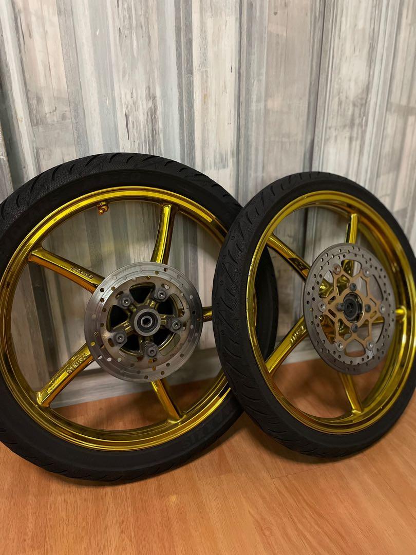 Yamaha Sniper / Honda RS150 Enkei Rim with tyre set, Motorcycles ...