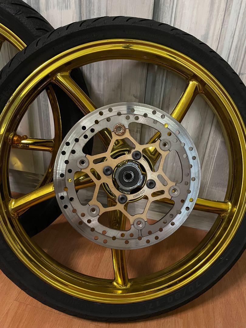 Yamaha Sniper / Honda RS150 Enkei Rim with tyre set, Motorcycles ...