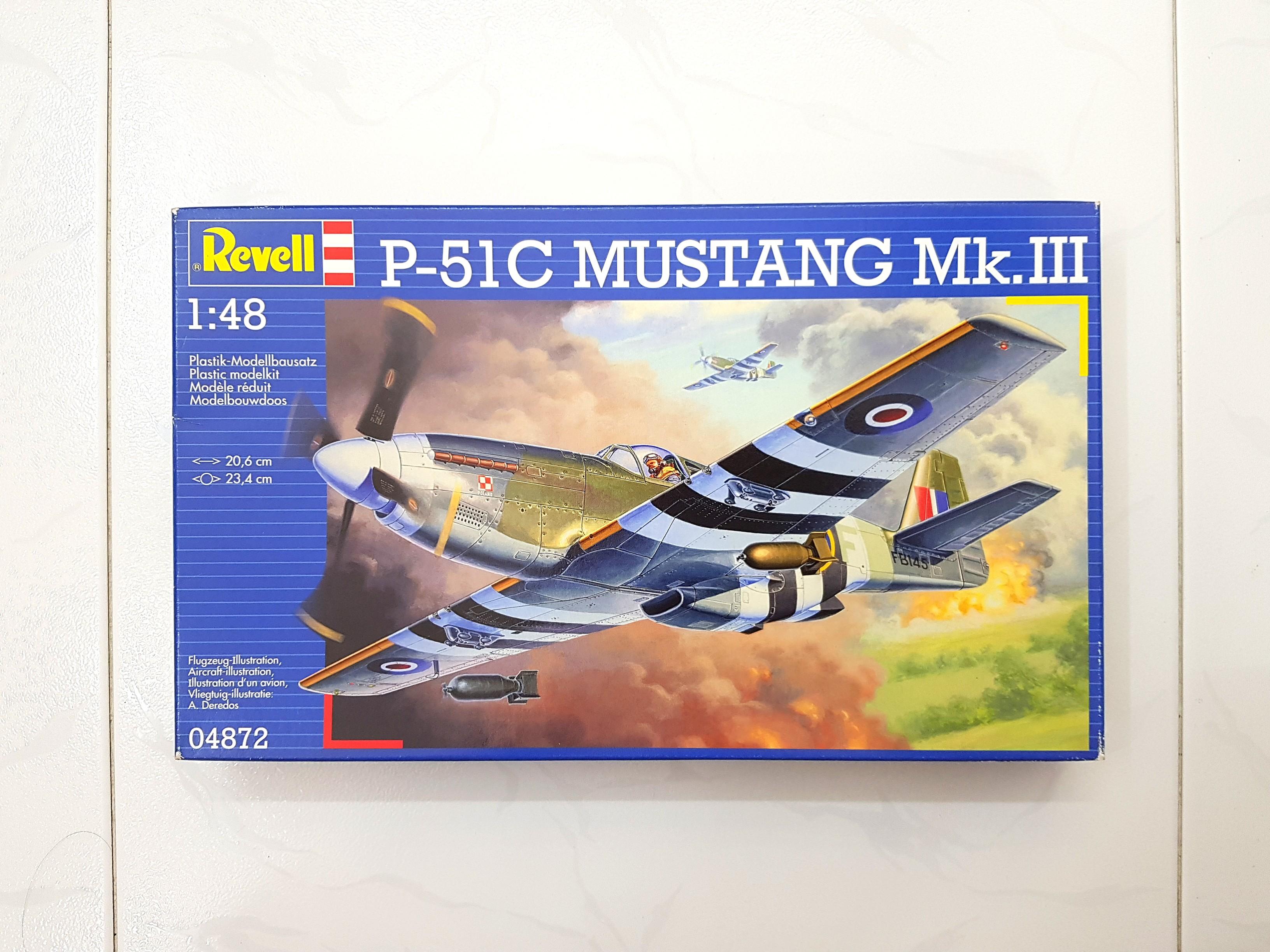 1/48 Revell #04872 RAF P-51C Mustang Mk. III (Rolls Royce Merlin 61 ...