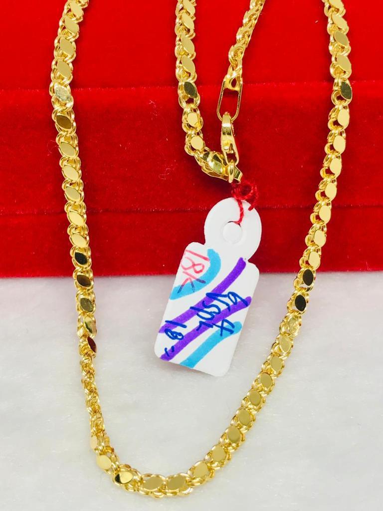 18K Saudi Gold Damascus Style Chain, Women's Fashion, Jewelry ...