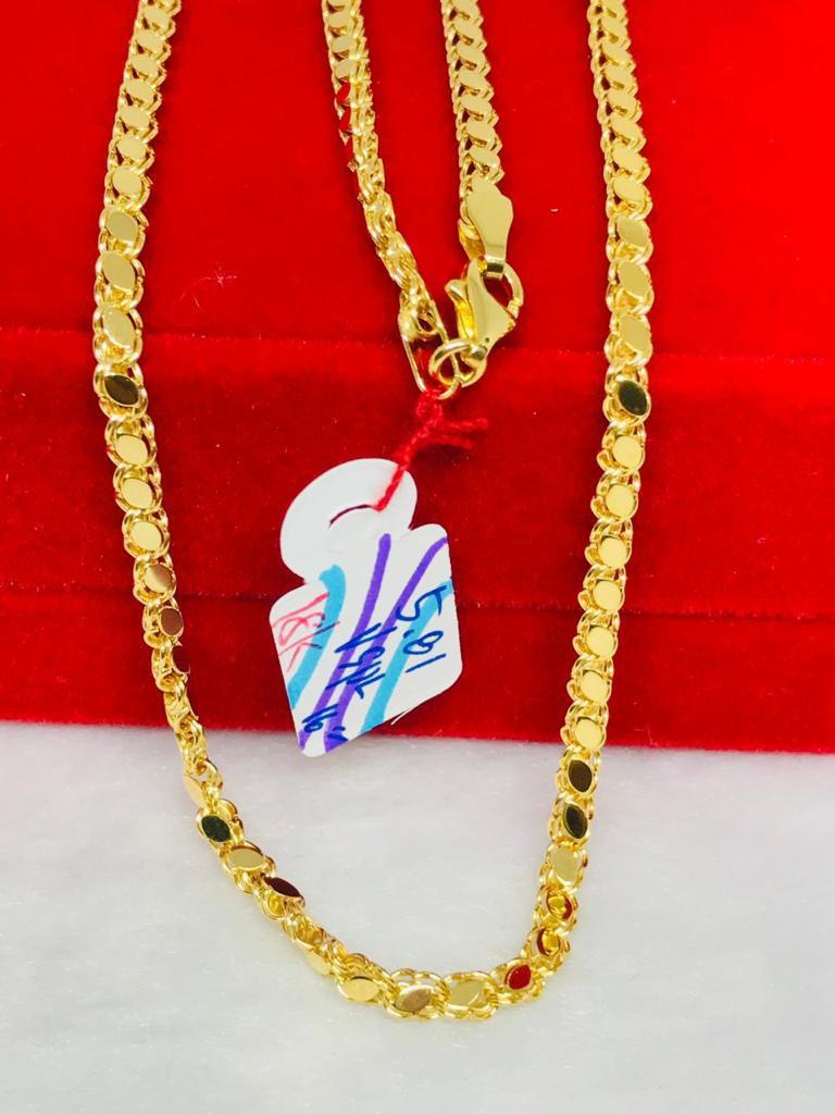 18K Saudi Gold Damascus Style Chain, Women's Fashion, Jewelry ...