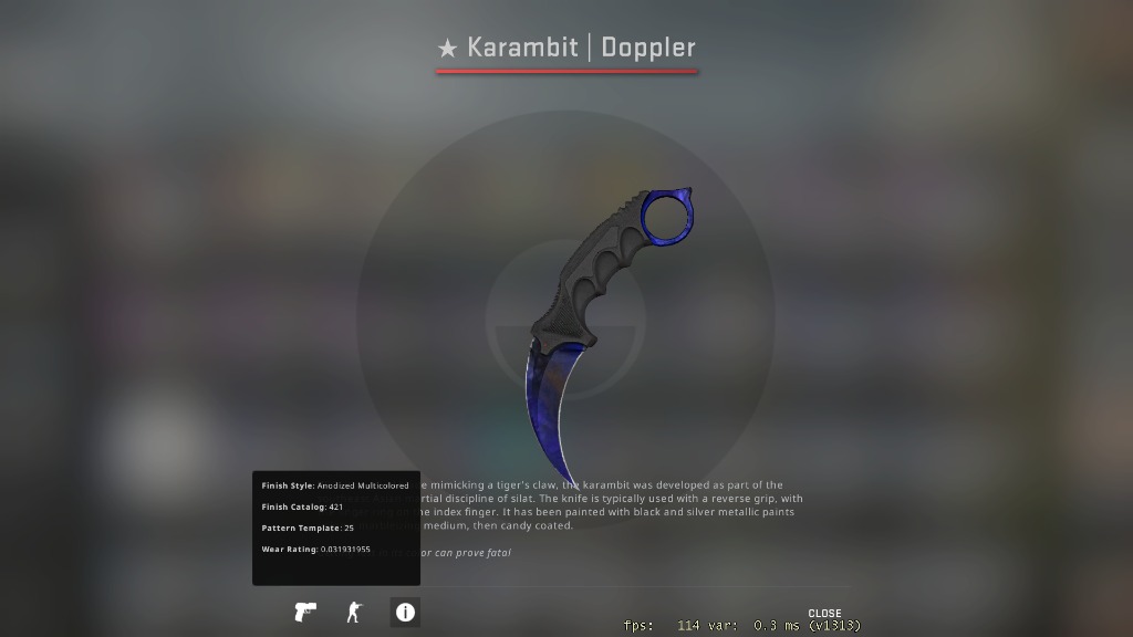 [64%mp] CSGO Karambit Doppler Phase 4 FN, Video Gaming, Gaming ...