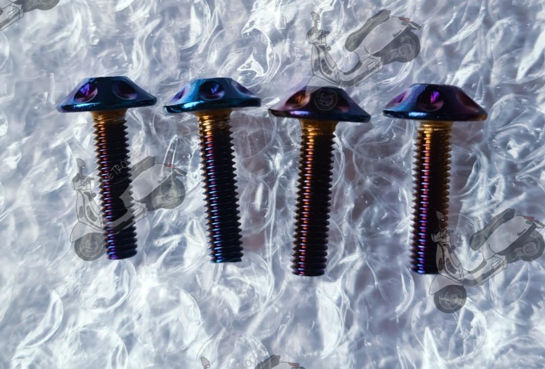 Aerox Spark Sniper MX King Visor Windshield Screws (Titanium Blue ...