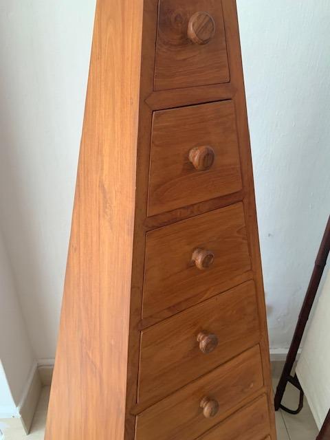 Teak pyramid drawers of chest, Furniture & Home Living, Furniture ...