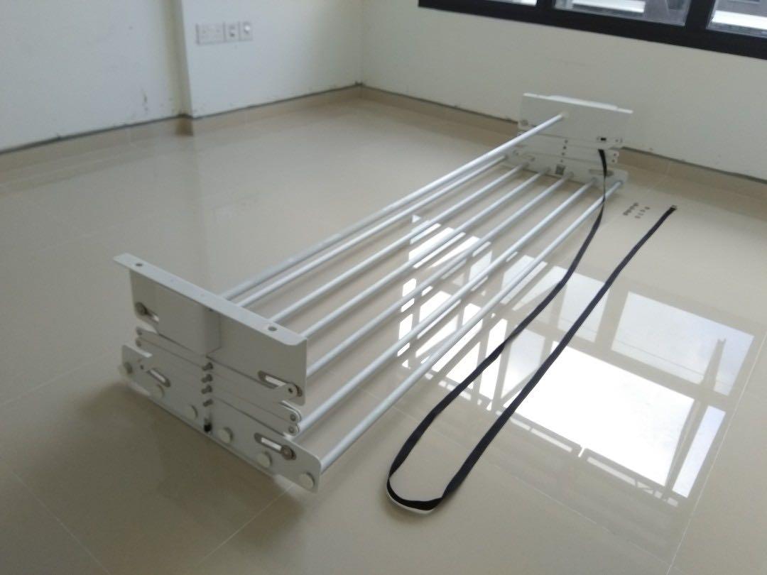 Brand new HDB BTO extendable laundry drying rack, Furniture & Home ...