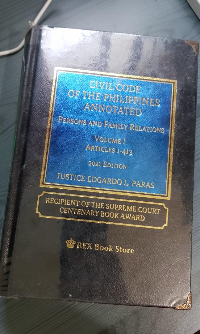 Civil Code of the Philippines Paras 2021, Hobbies & Toys, Books ...