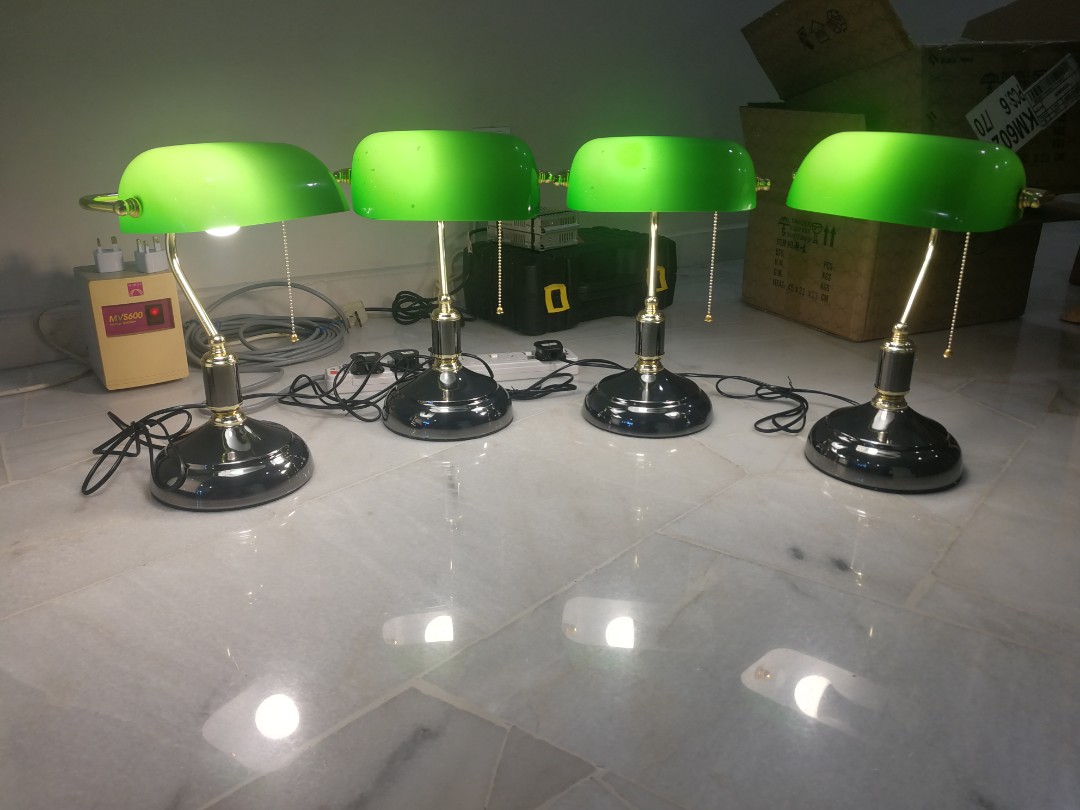 Classic vintage Green bankers lamp, bank lamp, table lamp, desk lamp ...