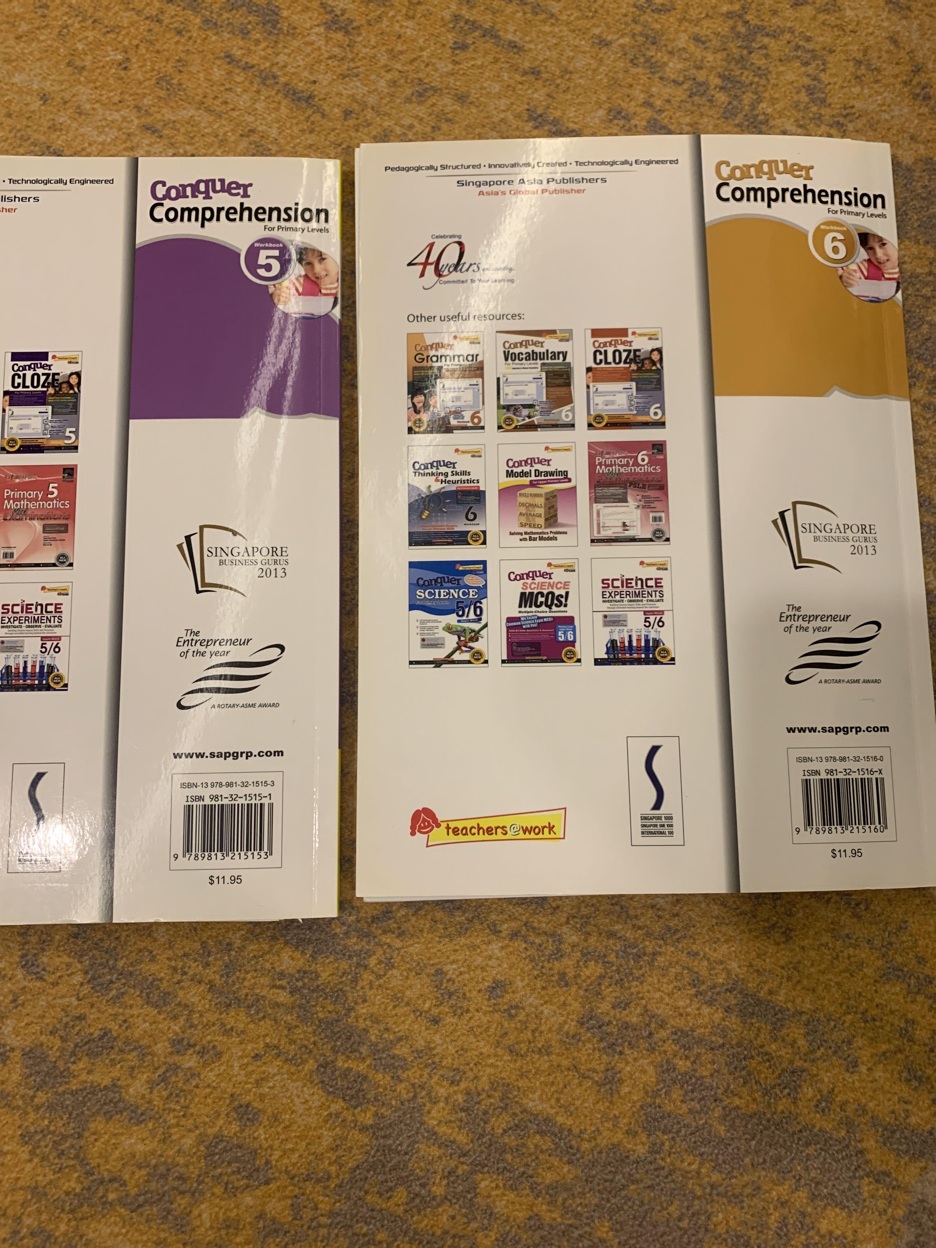 Conquer comprehension for Primary 5 & 6 PSLE, Hobbies & Toys, Books ...