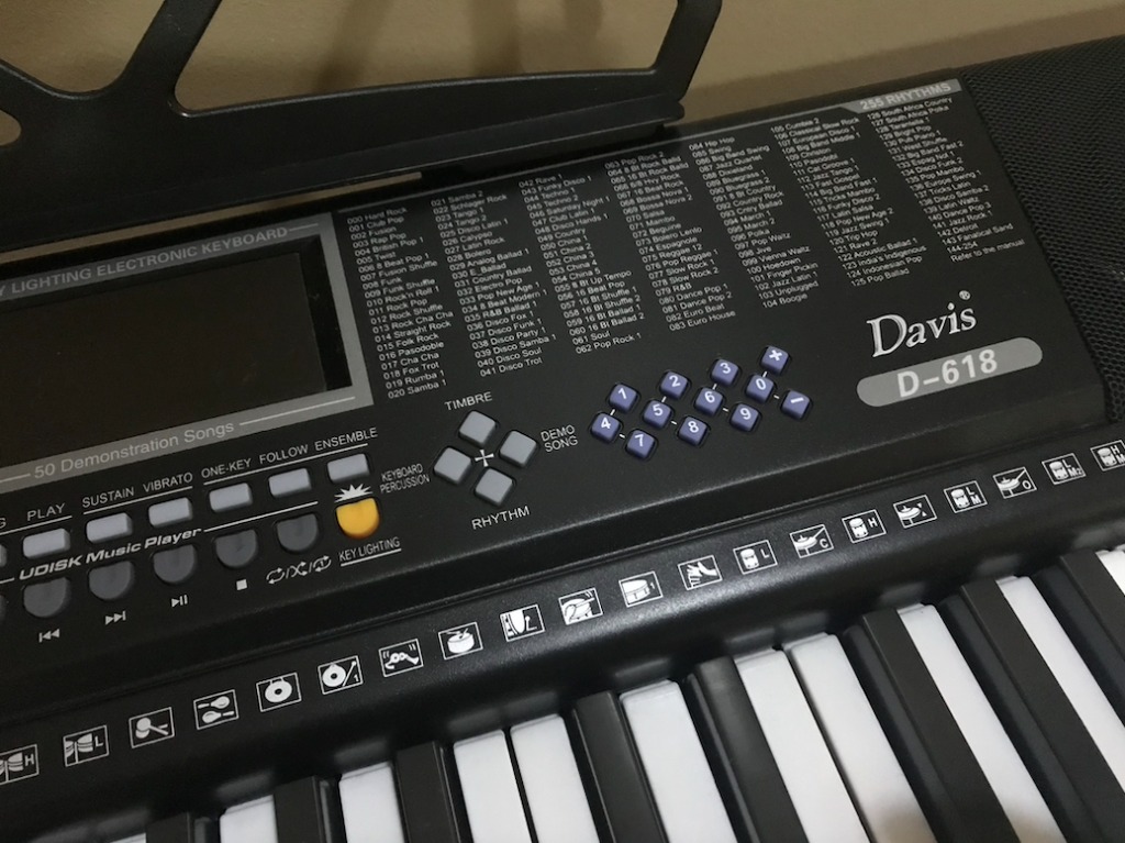 Davis D-618 Keyboard with Stand, Hobbies & Toys, Music & Media, Musical ...