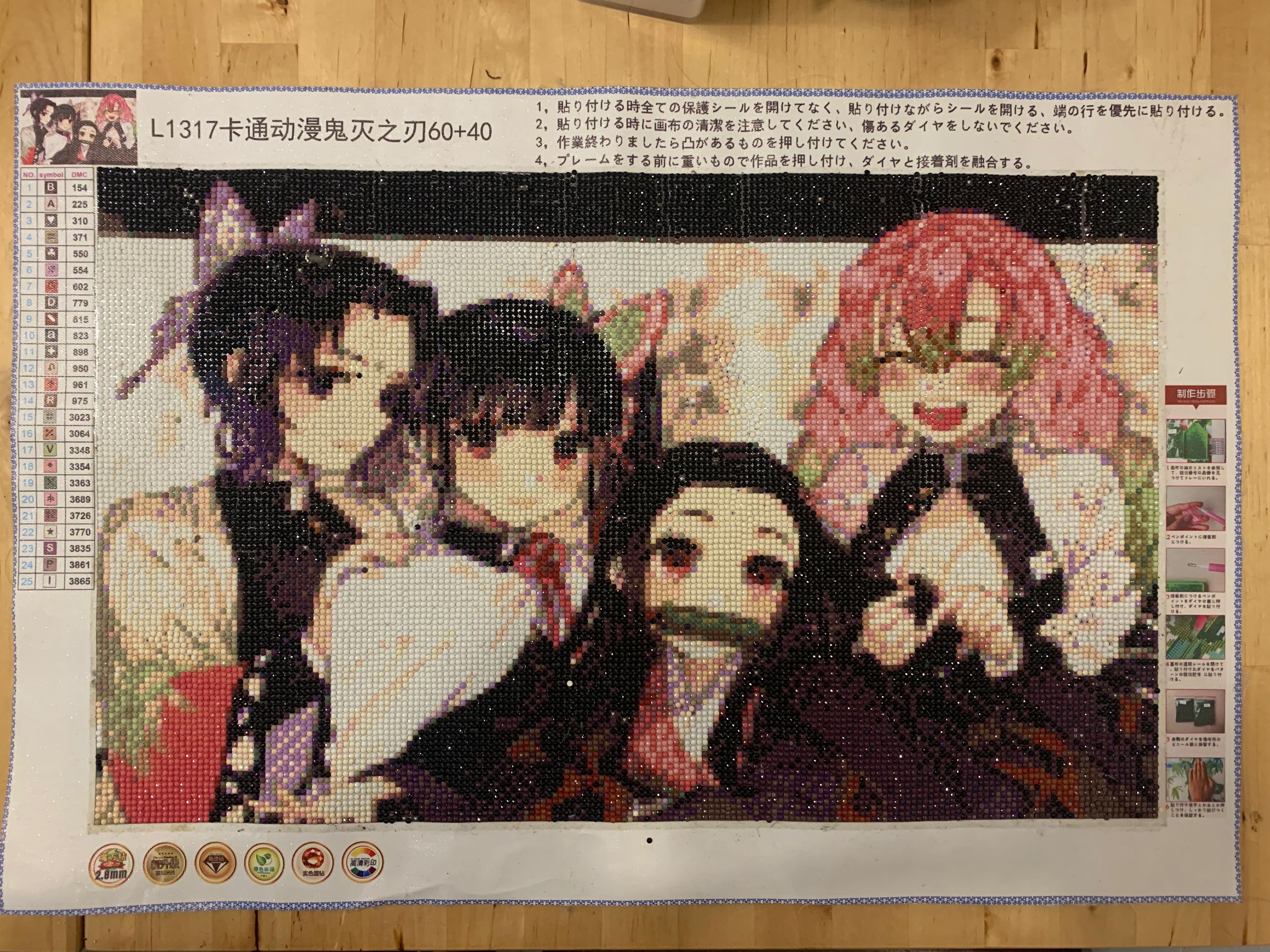 Demon Slayer diamond painting anime art, Hobbies & Toys, Memorabilia ...