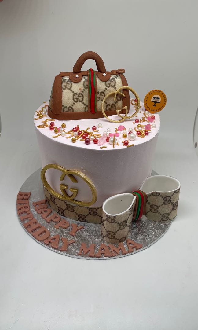 Gucci theme cake, Food & Drinks, Homemade Bakes on Carousell