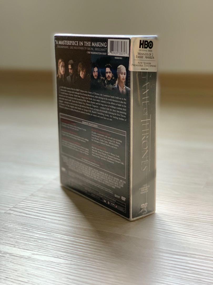 HBO Game of Thrones DVD The Complete Third Season, Hobbies & Toys ...
