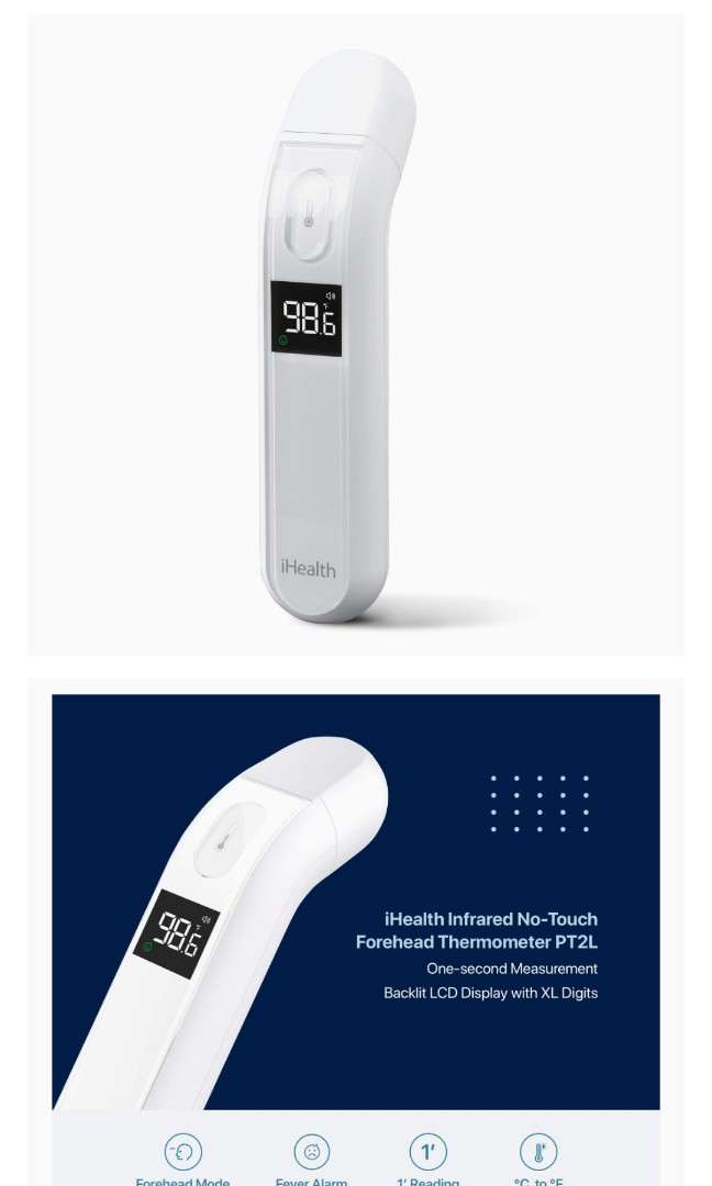Infrared Digital No Touch Thermometer, Health & Nutrition, Thermometers ...