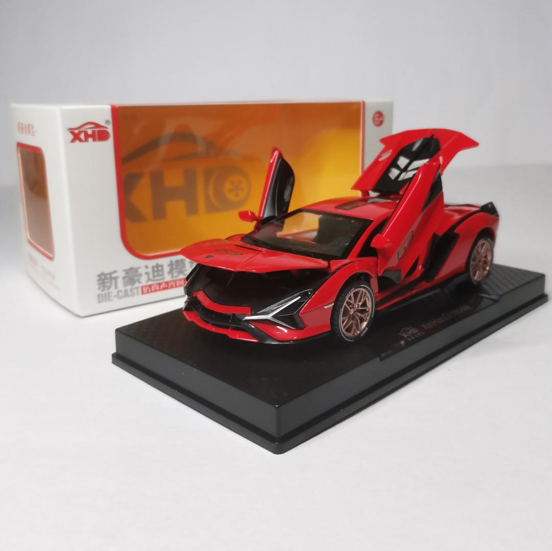 Lamborghini SIAN FK37 Diecast Scale Model with Box and Car Stand ...