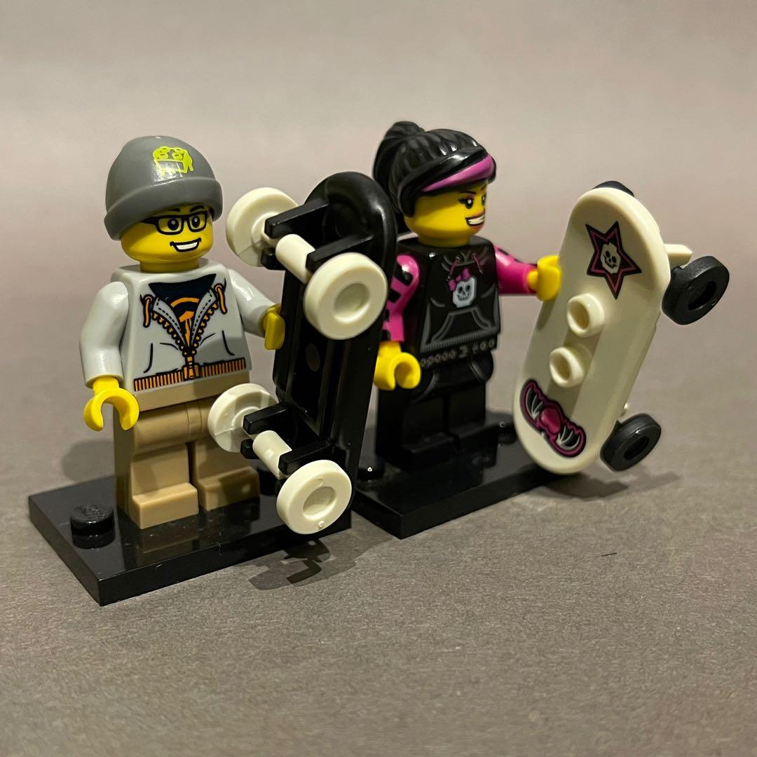 LEGO CMF Skateboarder Boy & Girl Minifigures Set, Hobbies & Toys, Toys ...