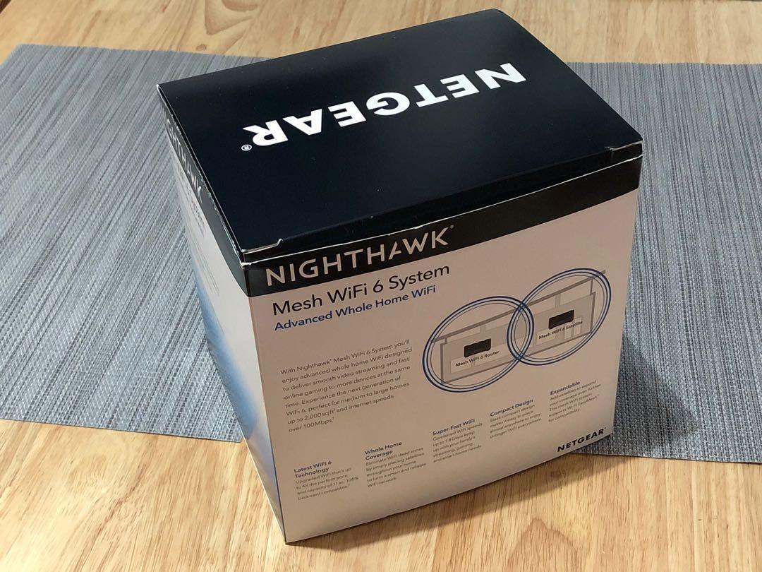 NETGEAR Nighthawk MK62 Easy Mesh WiFi 6 入門級雙頻路由器 2 機套裝 (AX1800) router ...