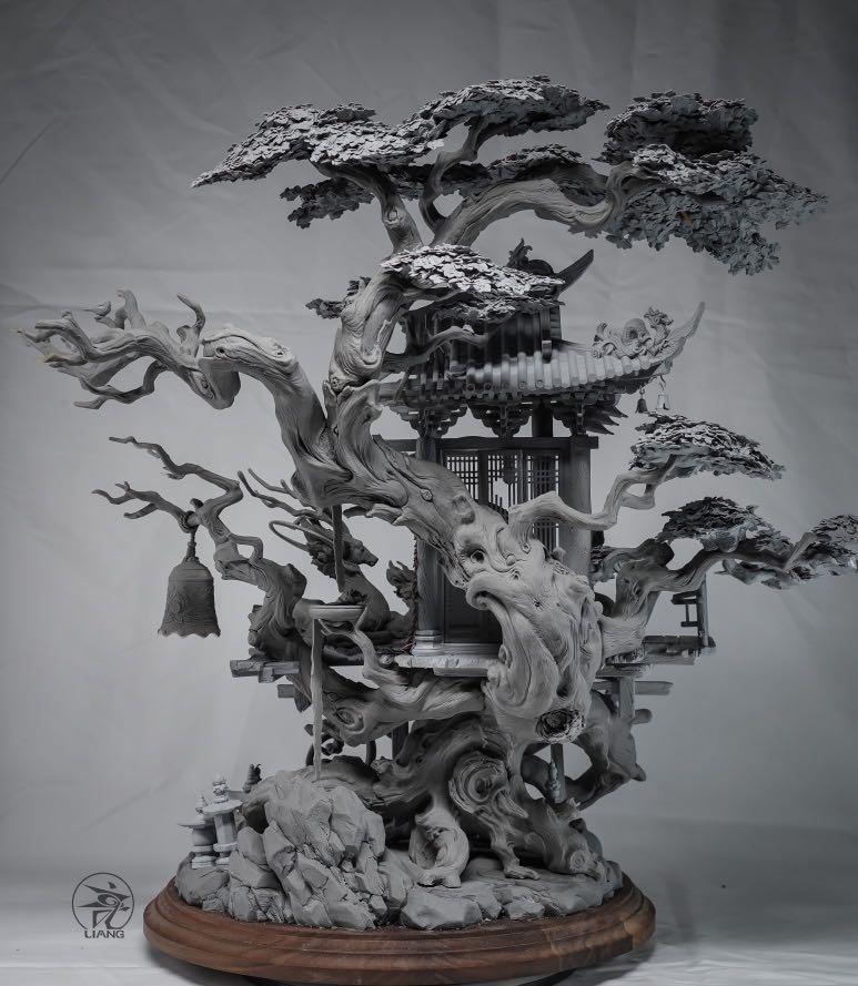 NEW!!! Yuan Xing Liang Temple KU RONG SI Grey Kit PreOrder. Sideshow, Hobbies & Toys, Toys ...