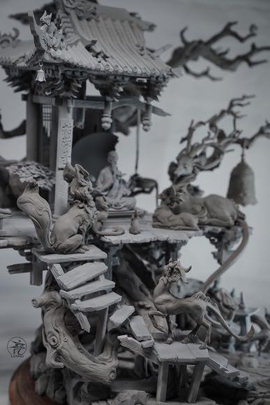 NEW!!! Yuan Xing Liang Temple KU RONG SI Grey Kit PreOrder. Sideshow, Hobbies & Toys, Toys ...