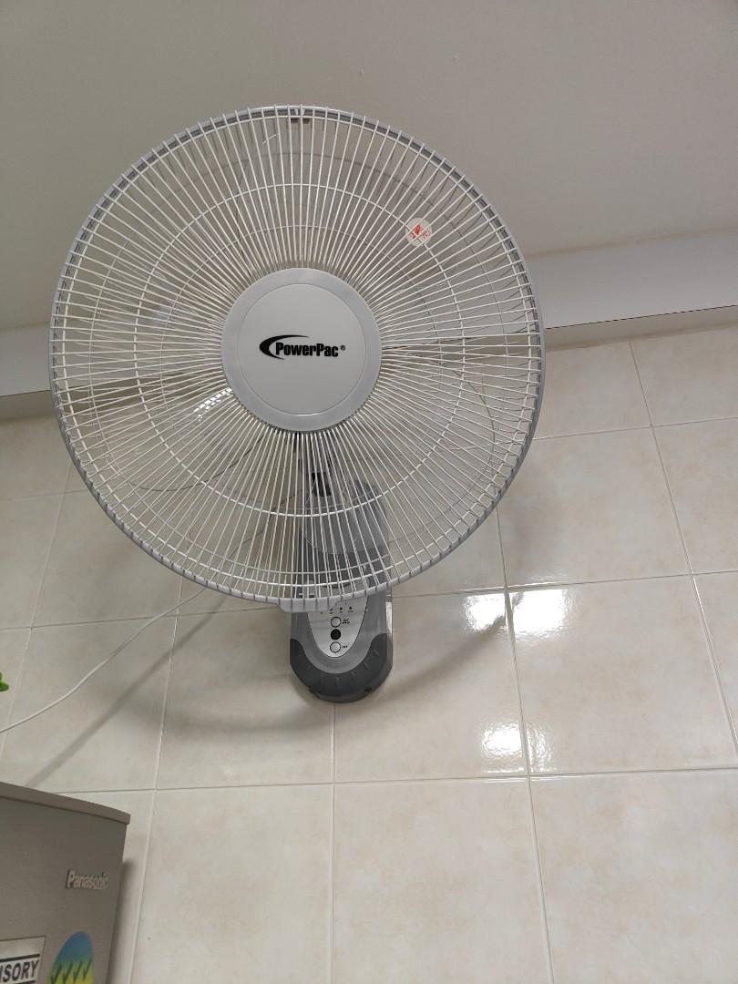 Powerpac 16 inch wall fan, Furniture & Home Living, Lighting & Fans ...