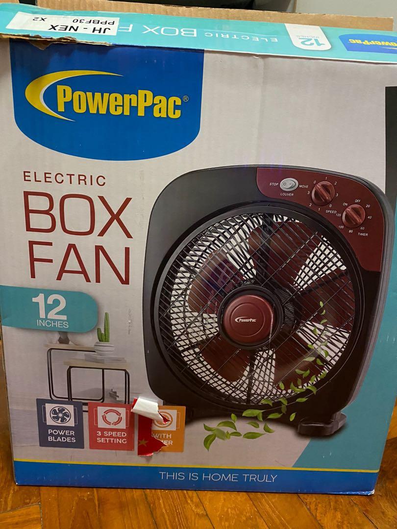 PowerPac Electric Box Fan, Furniture & Home Living, Lighting & Fans ...