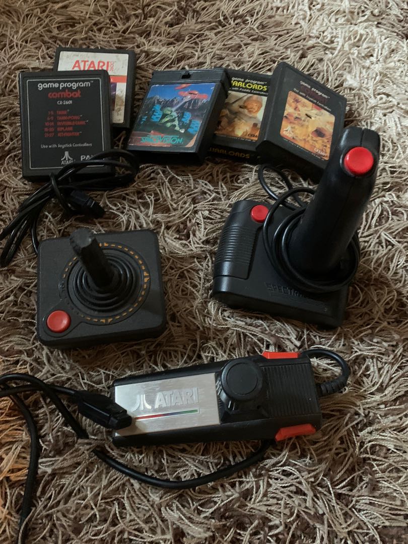 [Preloved_Factory] Joystick ATARI SEGA dan Kaset Combat dll, Video Game ...