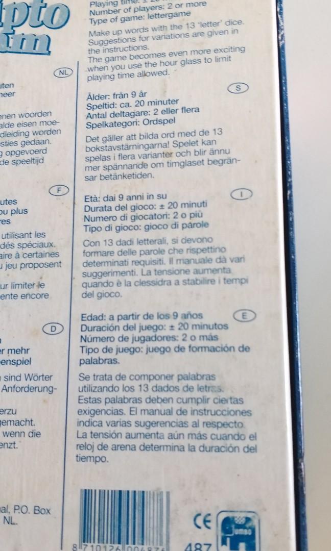 Script-O-Gram letter game by Jambo, Hobbies & Toys, Toys & Games on ...