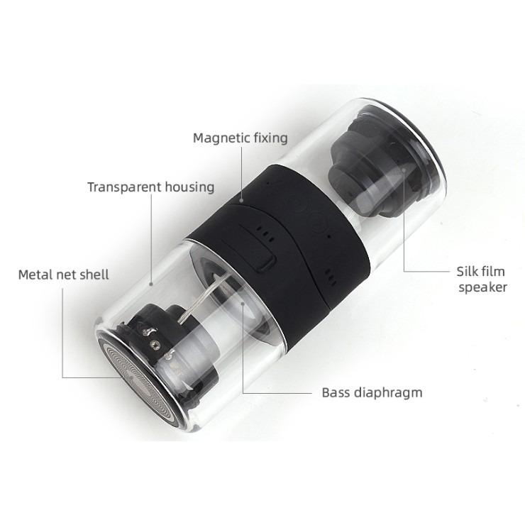 Taurus BT-88 Split+Stereo Bluetooth Speakers with Magnet + LED Lights ...