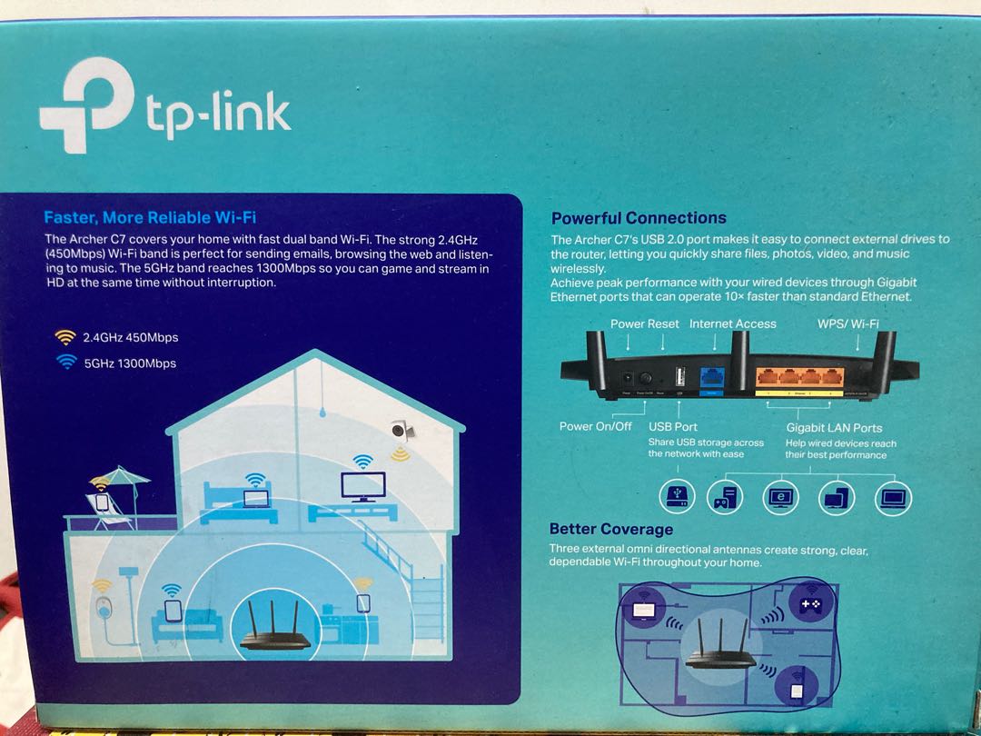 TP link AC 1750 wireless Router, 電腦＆科技, 電腦周邊及配件, Wifi及上網相關產品 - Carousell
