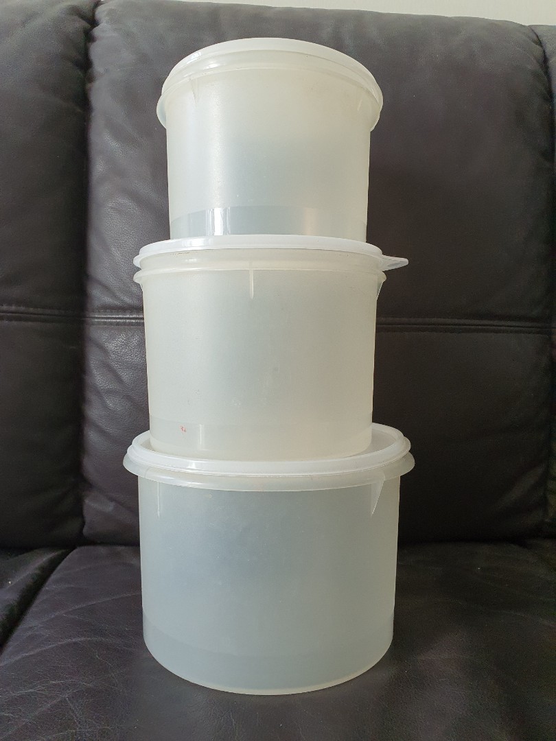 Tupperware round big storage, Furniture & Home Living, Kitchenware ...
